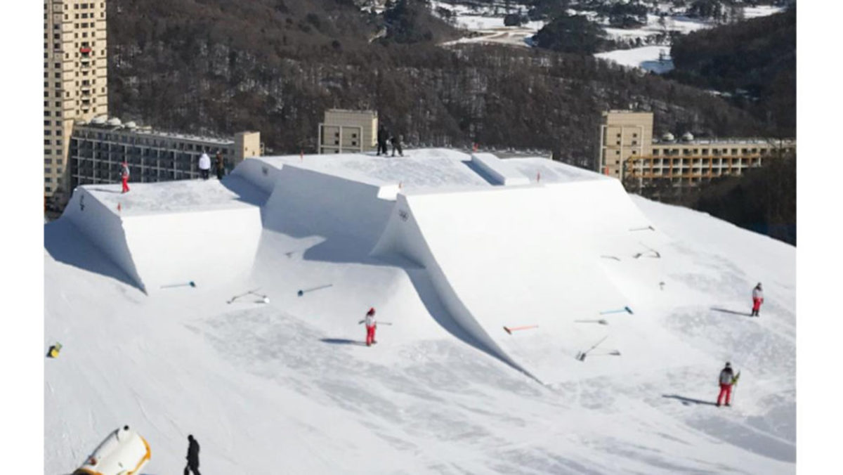 First Look at the 2018 Winter Olympic Snowboarding Slopestyle Course