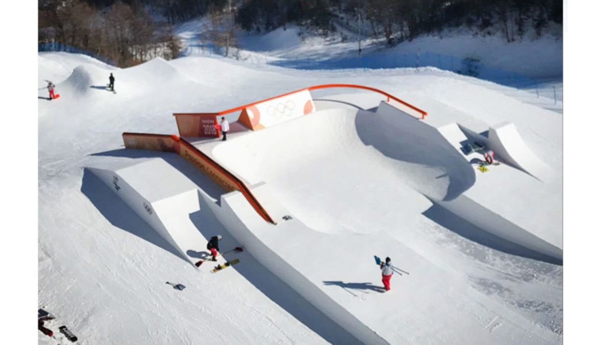 First Look at the 2018 Winter Olympic Snowboarding Slopestyle Course