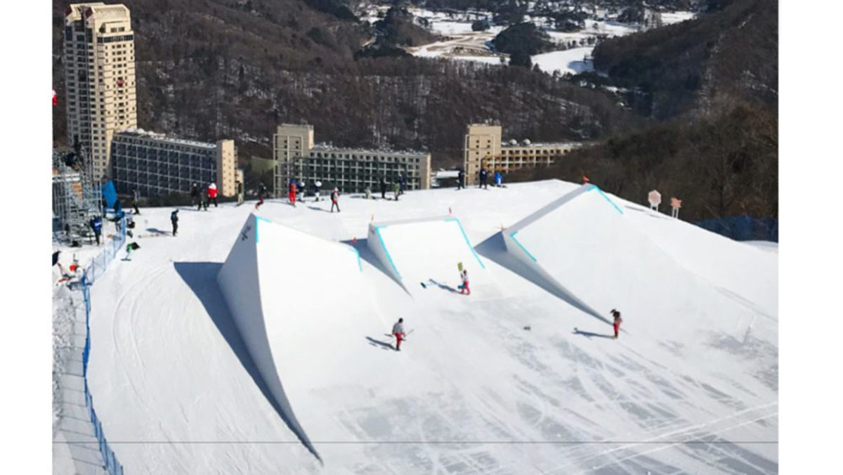 First Look at the 2018 Winter Olympic Snowboarding Slopestyle Course