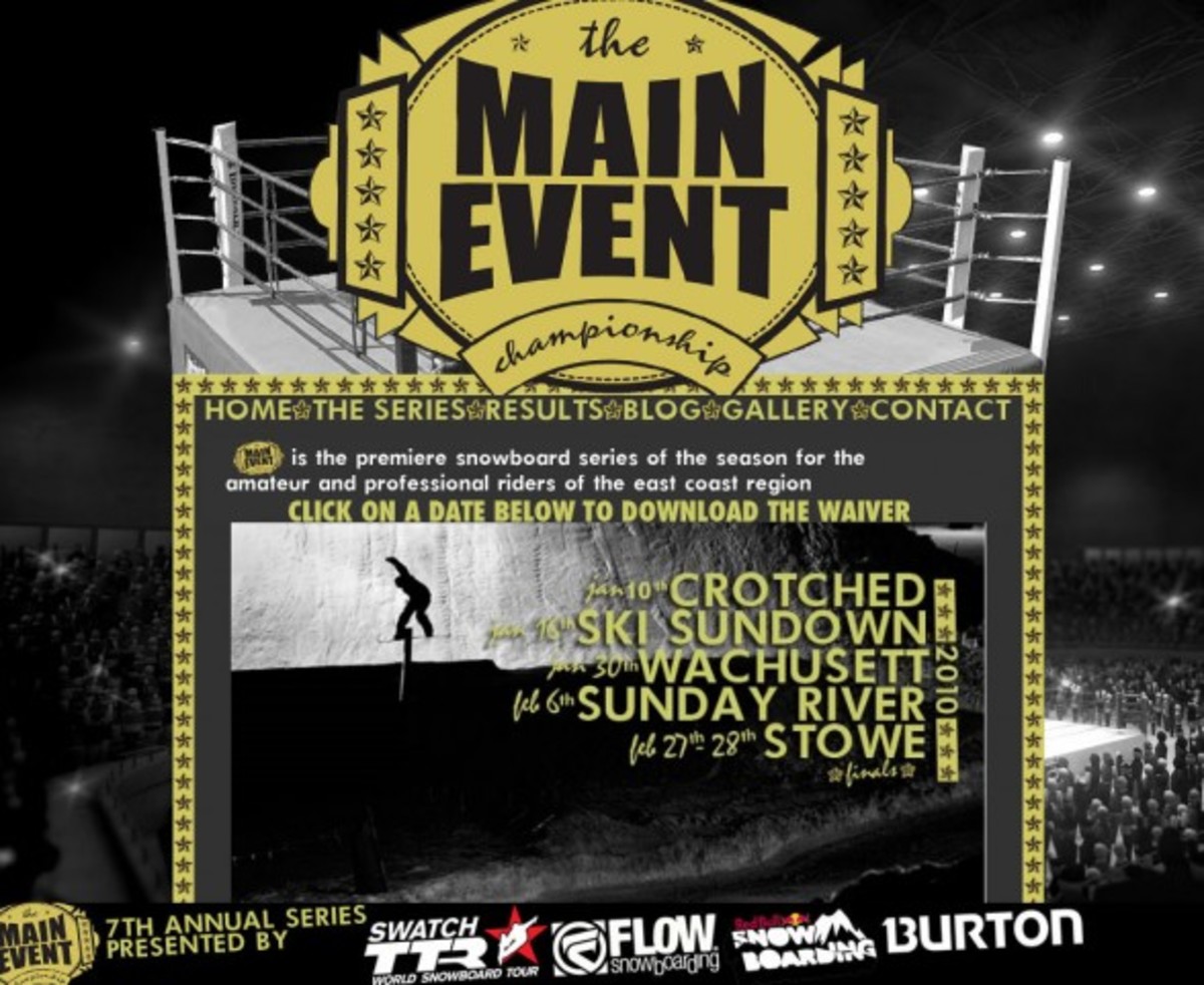 2010 Main Event Series Dates and Locations - Snowboarder