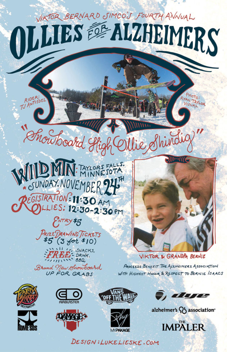 Viktor Simco's Ollies for Alzheimers 2013 - Snowboarder
