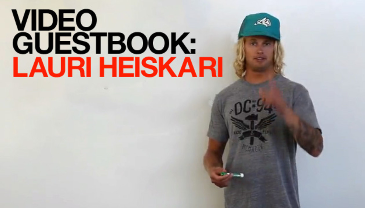 Video Guestbook: Lauri Heiskari - Snowboarder