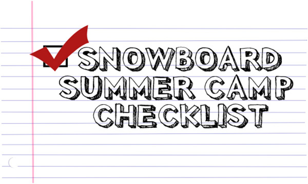 Snowboard Summer Camp Checklist