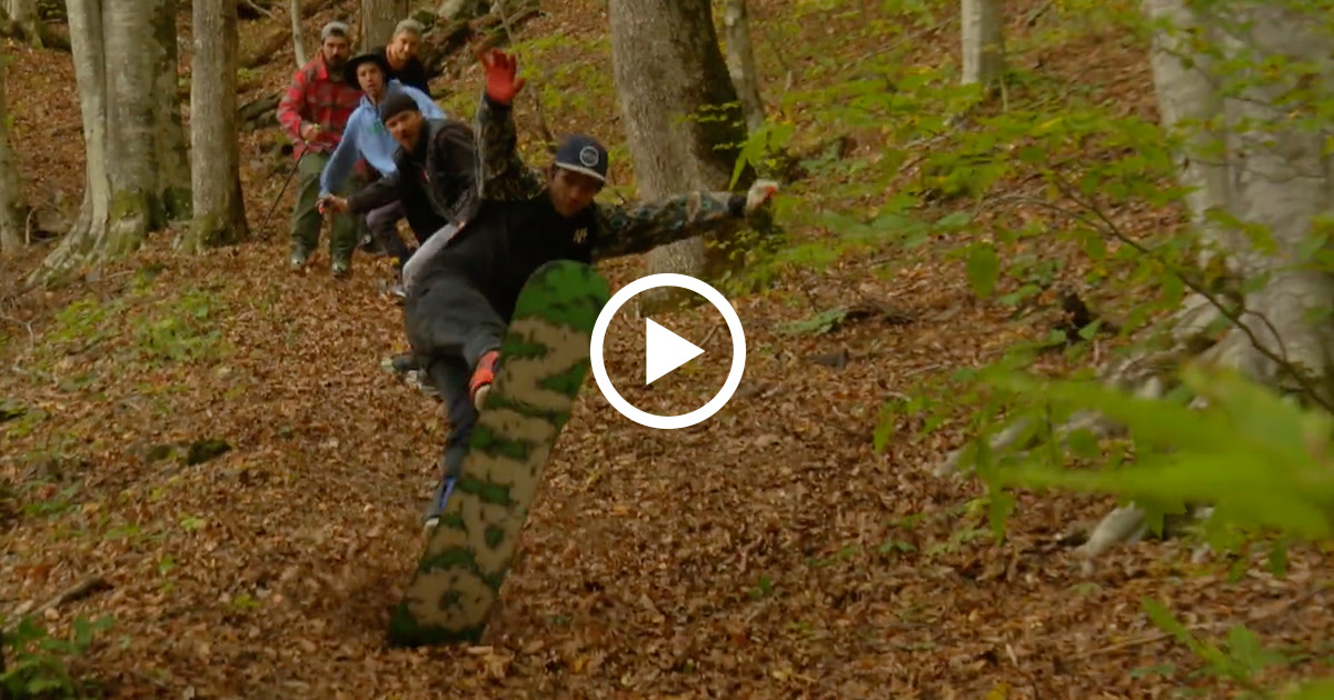Making it Happen: Snowboarding Through the Woods on Dirt and Leaves
