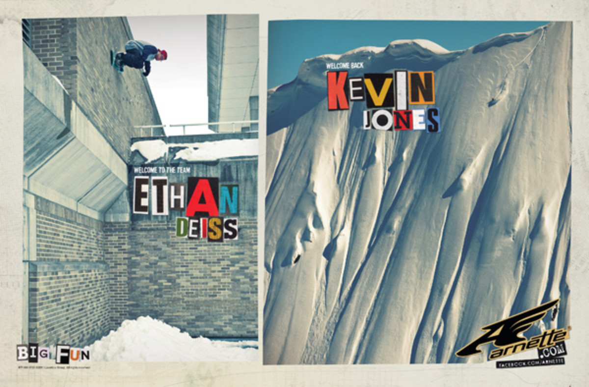 Kevin Jones & Ethan Deiss Join Arnette Global Snowboard Team