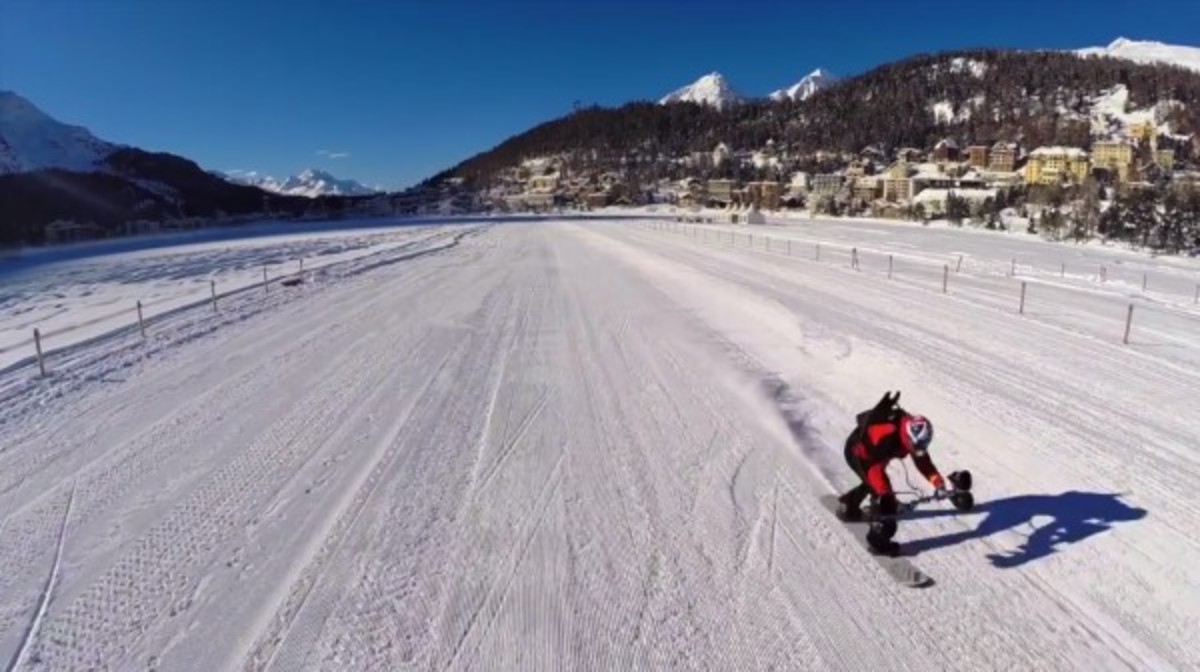 Snowboarding with Jet Engines