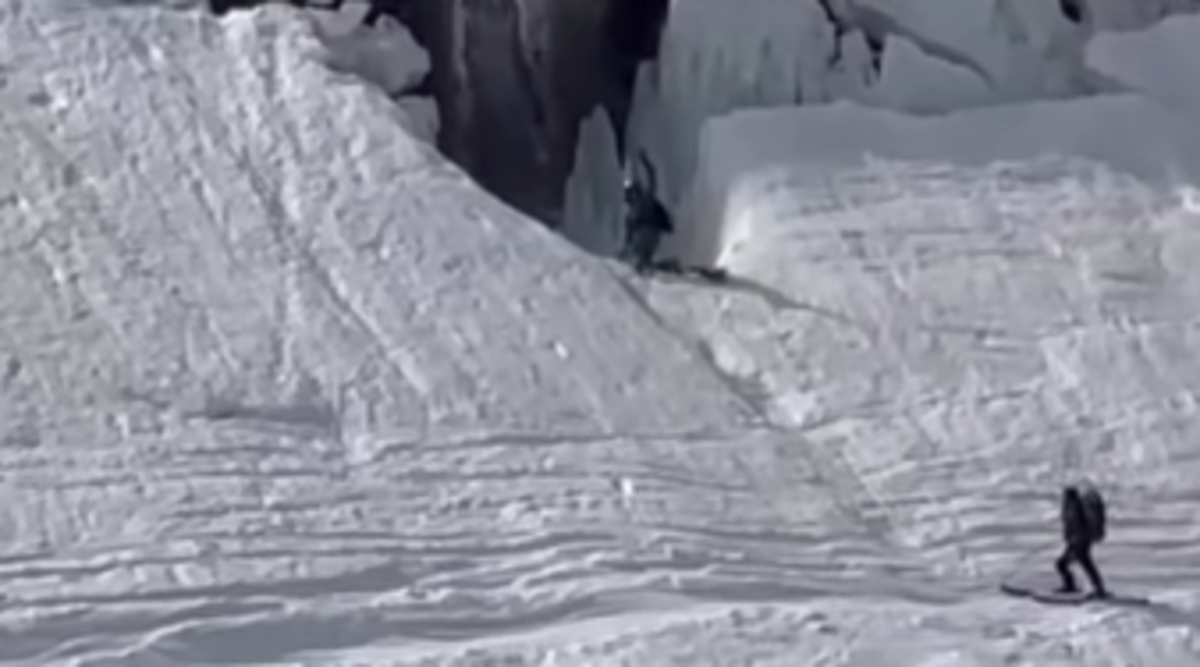 He's Okay! Man Shares Footage From Bottom Of Hole At Tuckerman Ravine