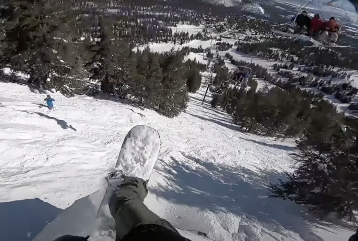 Watch: Snowboarder's Spectacular Fail Caught on Camera Under Chairlift