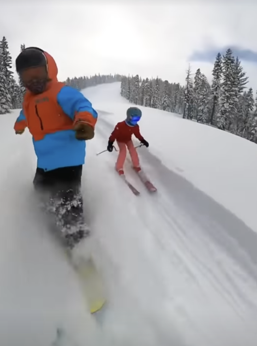 Watch: Kids Crash As Snowboarder Tries To Pass Them In 5 Feet Of Powder