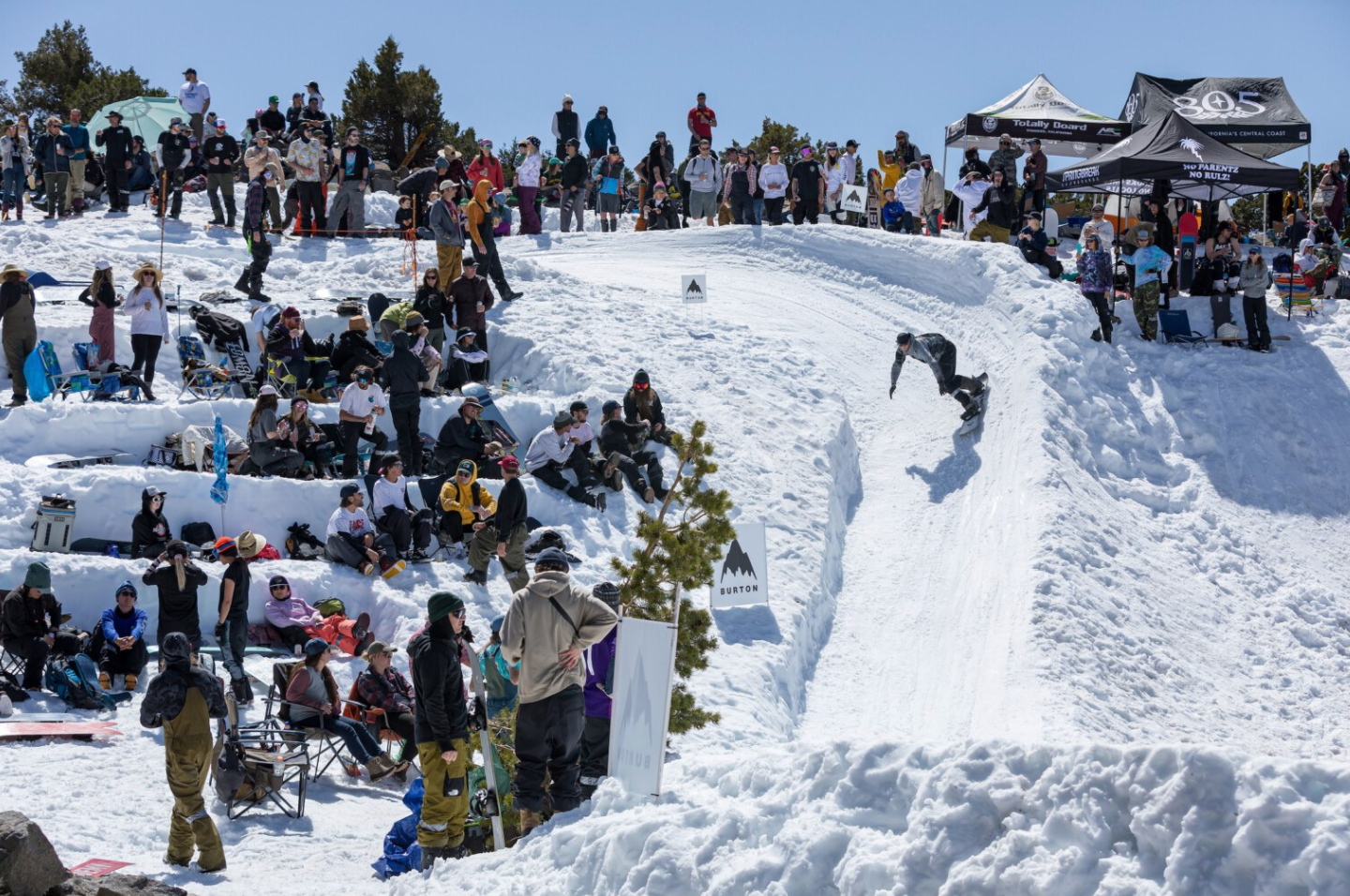 Pro Snowboarder Offers Sneak Peek of Lake Tahoe's Premier Spring Banked ...