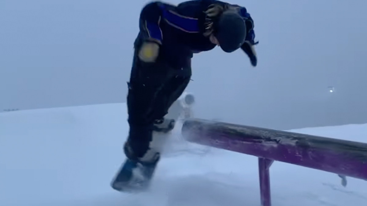 Look: Snowboarder Blows Minds With Chaotic Flip Off Rail