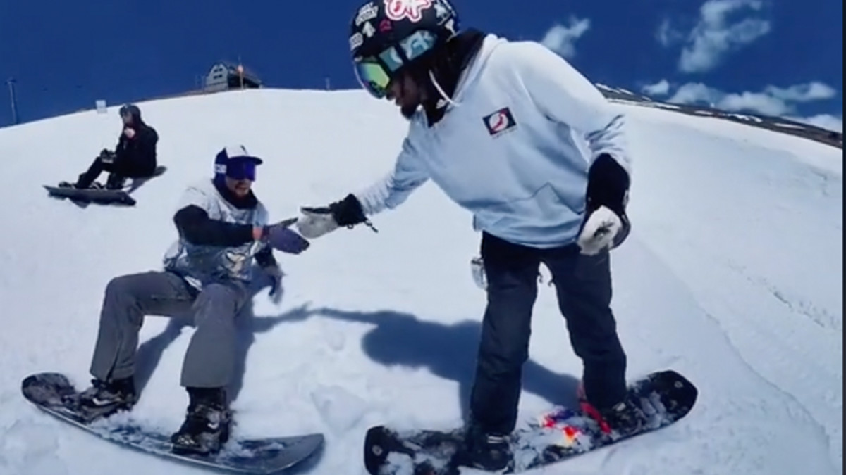 Look: Hype Man Gets Snowboarder To Risk It All