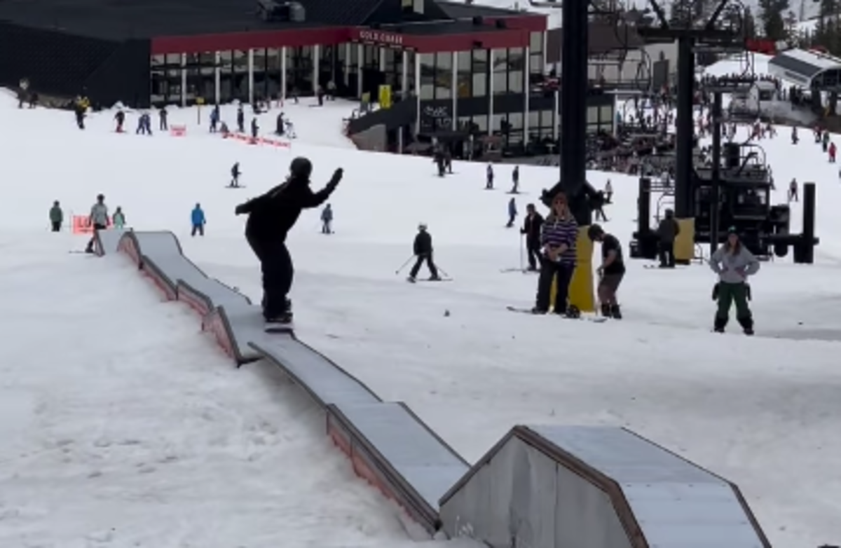 Female Olympic Halfpipe Rider Masterfully Conquers Jaw-Droppingly Long Grind on 'Boxzilla'