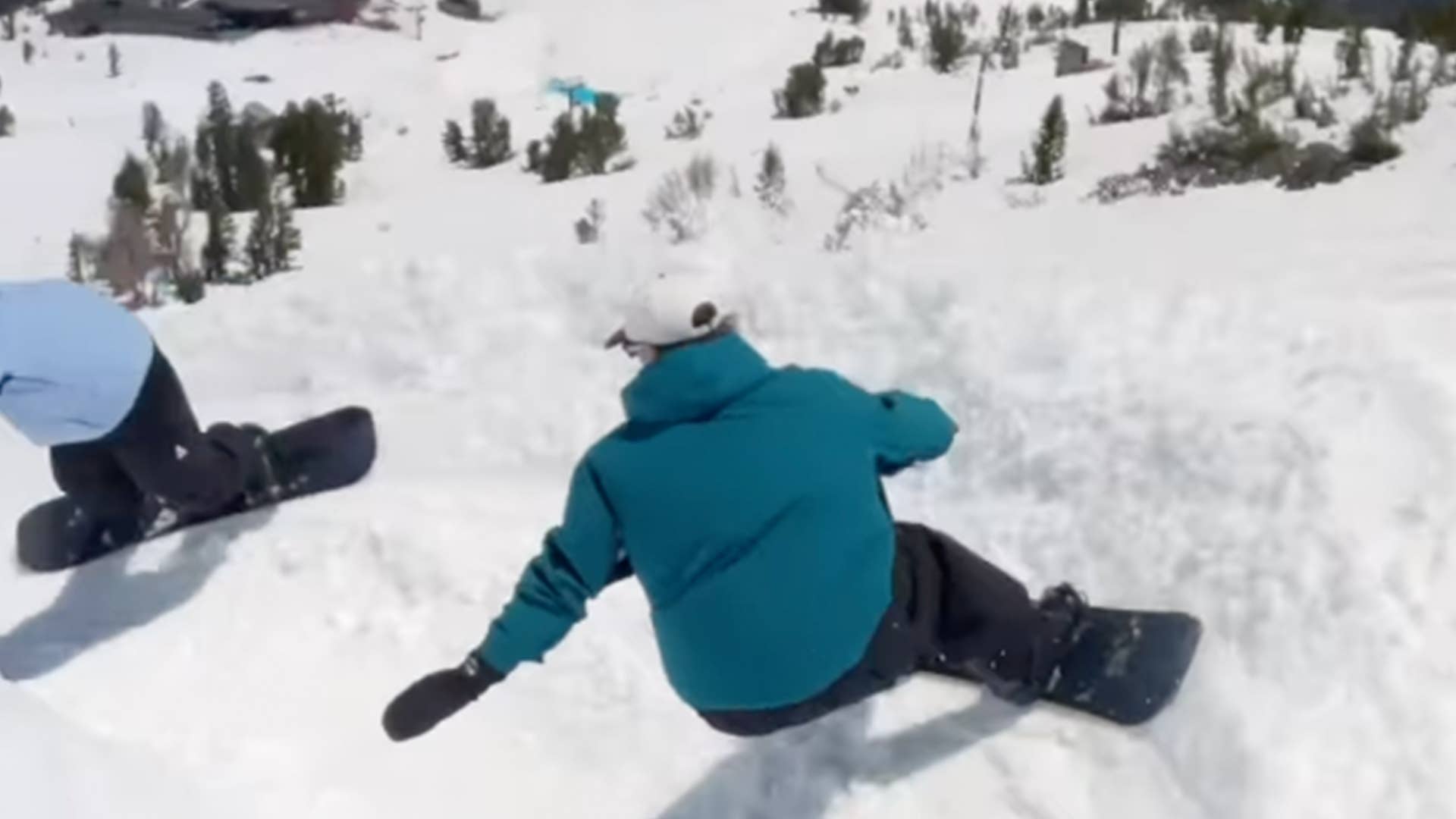 Look: Snowboarders Snaking Through Ditches In California