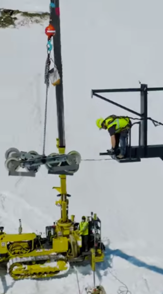 Mammoth Mountain Offers Sneak Peek of Advanced New Chairlift Construction