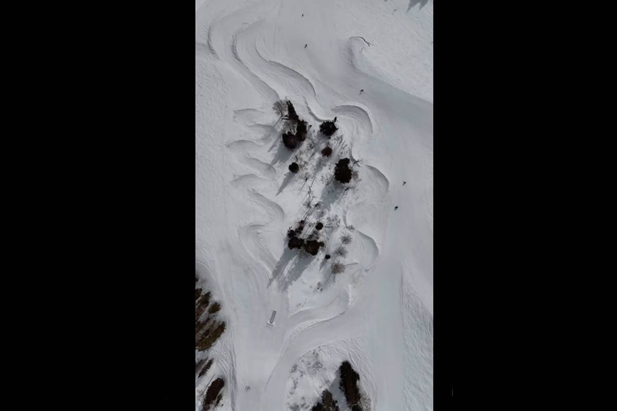 A Bird's-Eye Look at the Banked Slalom Course for The Bomb Hole Cup ...