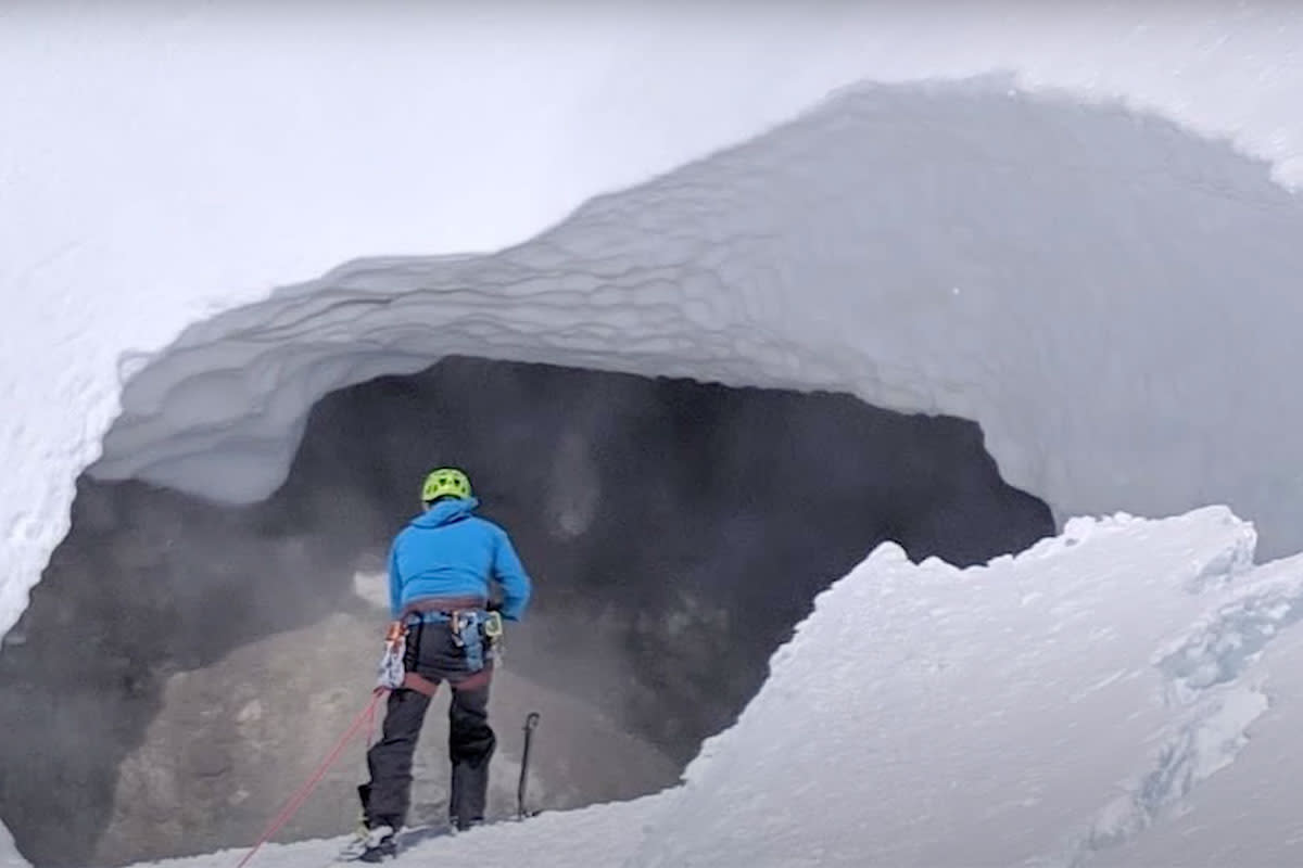 Snowboarder Falls into Volcano - The Unbelievable Heroic Rescue Caught ...