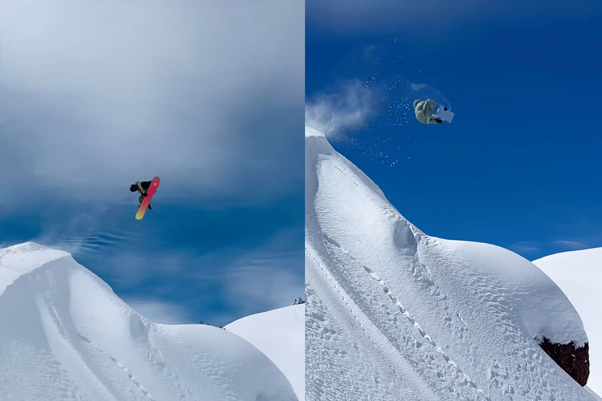 Burton Riders Mike Ciccarelli and Mark Sollors Hit Iconic Powder Jumps ...