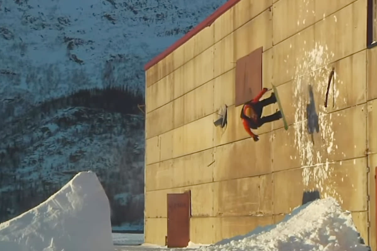 Watch: Street Snowboarder Miscalculates Massive Wallride