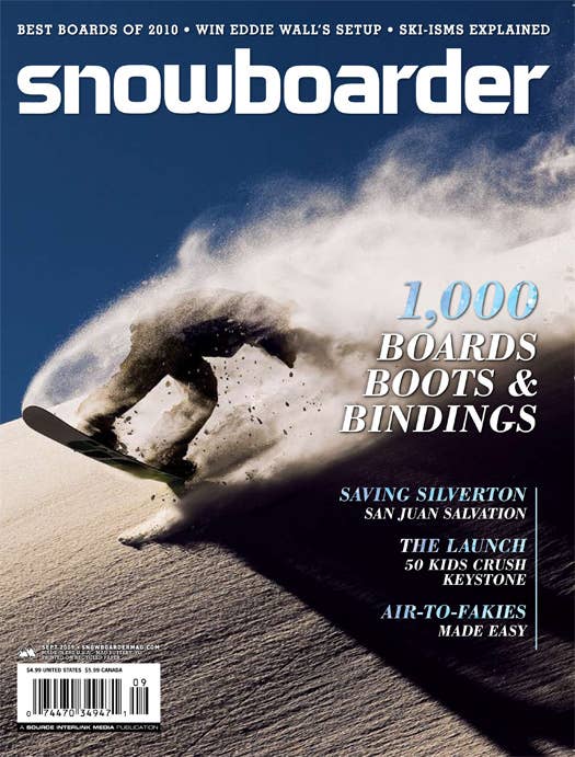 Snowboarder Magazine September 2009 Issue On Sale Now - Snowboarder