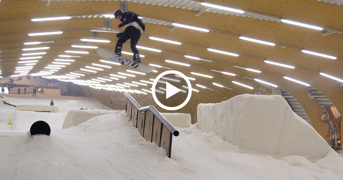 Cooling Down at Ice Mountain - Indoor Snowboarding - Snowboarder
