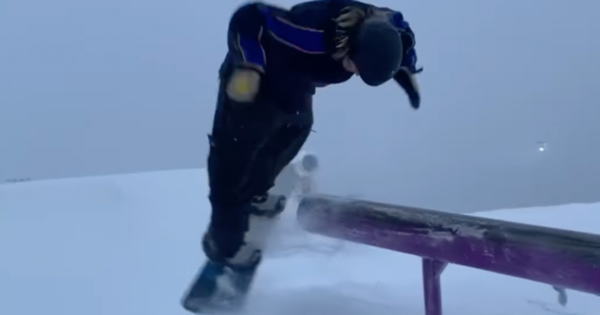 Look: Snowboarder Blows Minds With Chaotic Flip Off Rail - Snowboarder