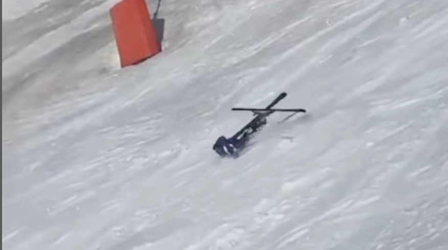 Watch: This Skiers Fall Never Ends - Snowboarder